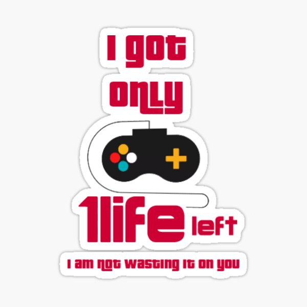 "I got only one life left Crimson Fonts" Sticker for Sale by DanRune ...