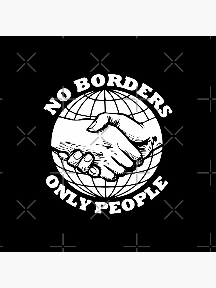 "No Borders - Only People" Pin for Sale by jacquesi97 | Redbubble