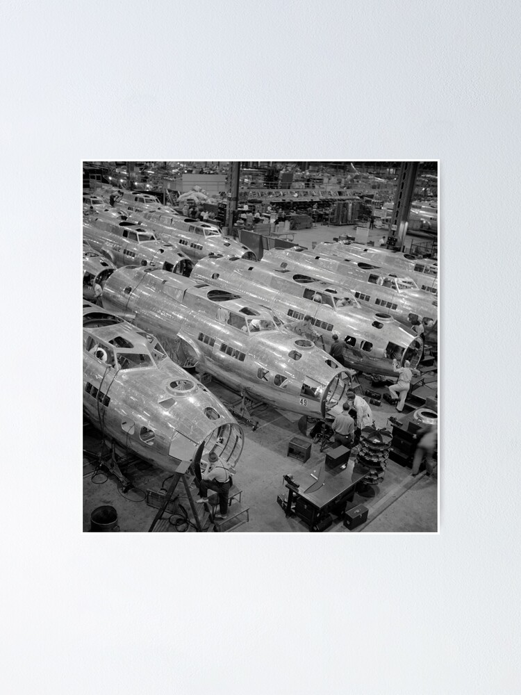 "B-17 Production Line In Factory - WW2 - Circa 1943" Poster for Sale by ...