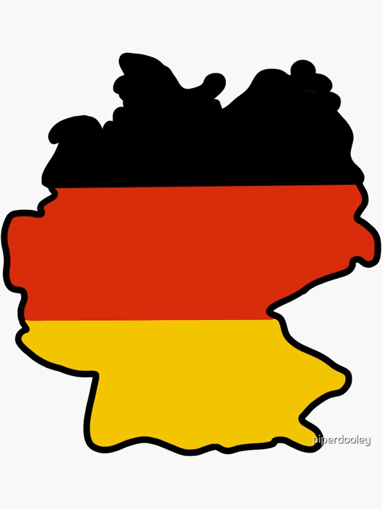 "Germany Map & Flag" Sticker for Sale by piperdooley | Redbubble