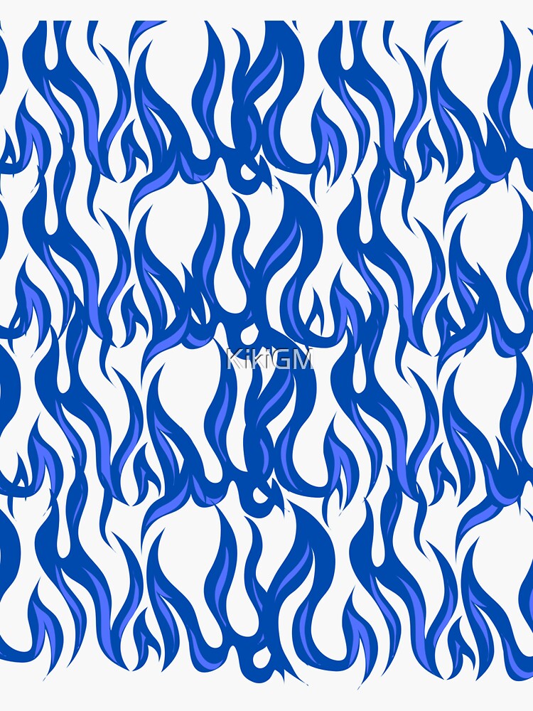 "Blue Flame" Sticker by KikiGM | Redbubble