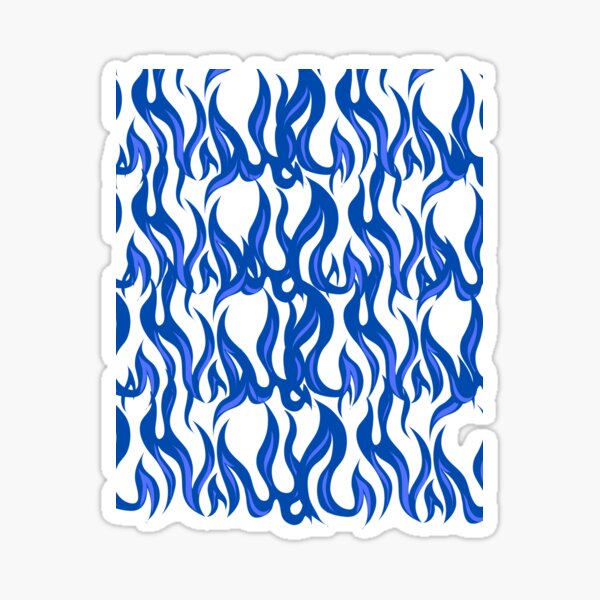 "Blue Flame" Sticker by KikiGM | Redbubble