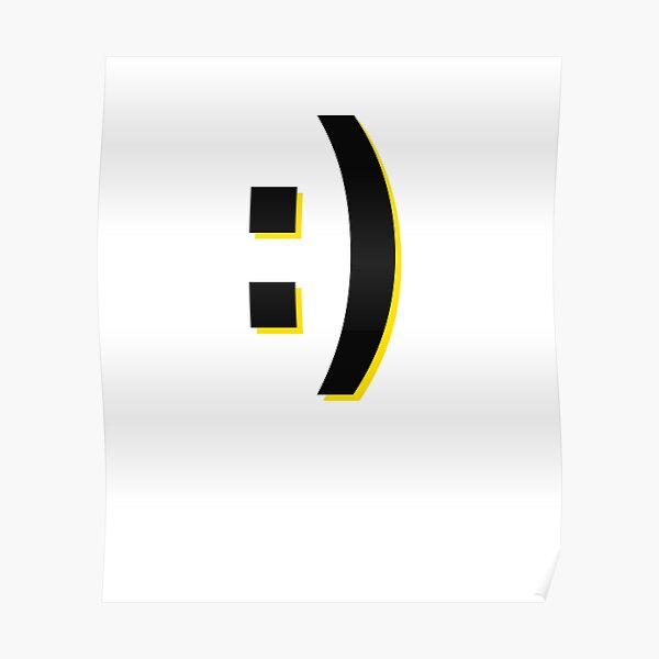 Póster «ASCII Smiley Cute Internet» de sharedipmemes | Redbubble