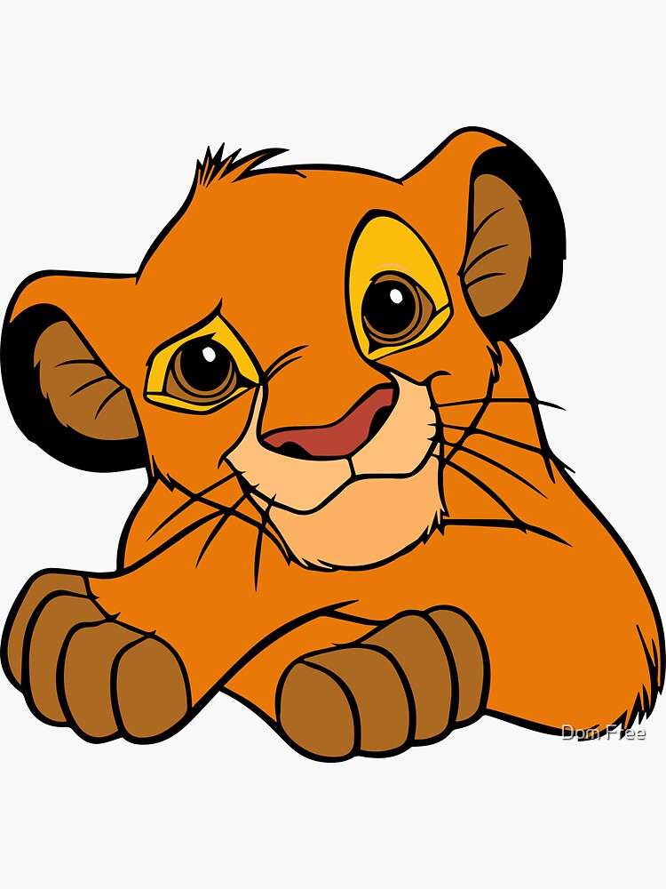 "simba sticker" Sticker for Sale by Dom Free | Redbubble