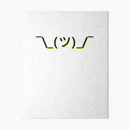 "Shrug Ascii Emoji Internet Meme Emote Gamer" Art Board Print for Sale ...