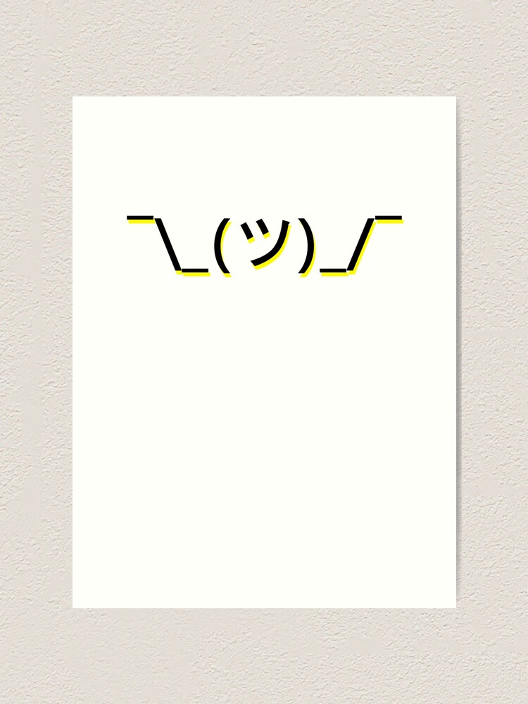 Lámina artística «Shrug Ascii Emoji Internet Meme Emote Gamer» de ...