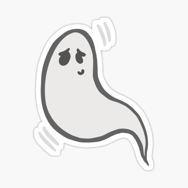 "Shy Ghost" Sticker for Sale by PerpetualPanic | Redbubble
