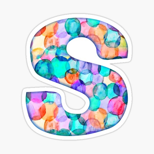 "Letter S" Sticker for Sale by Paoanne | Redbubble