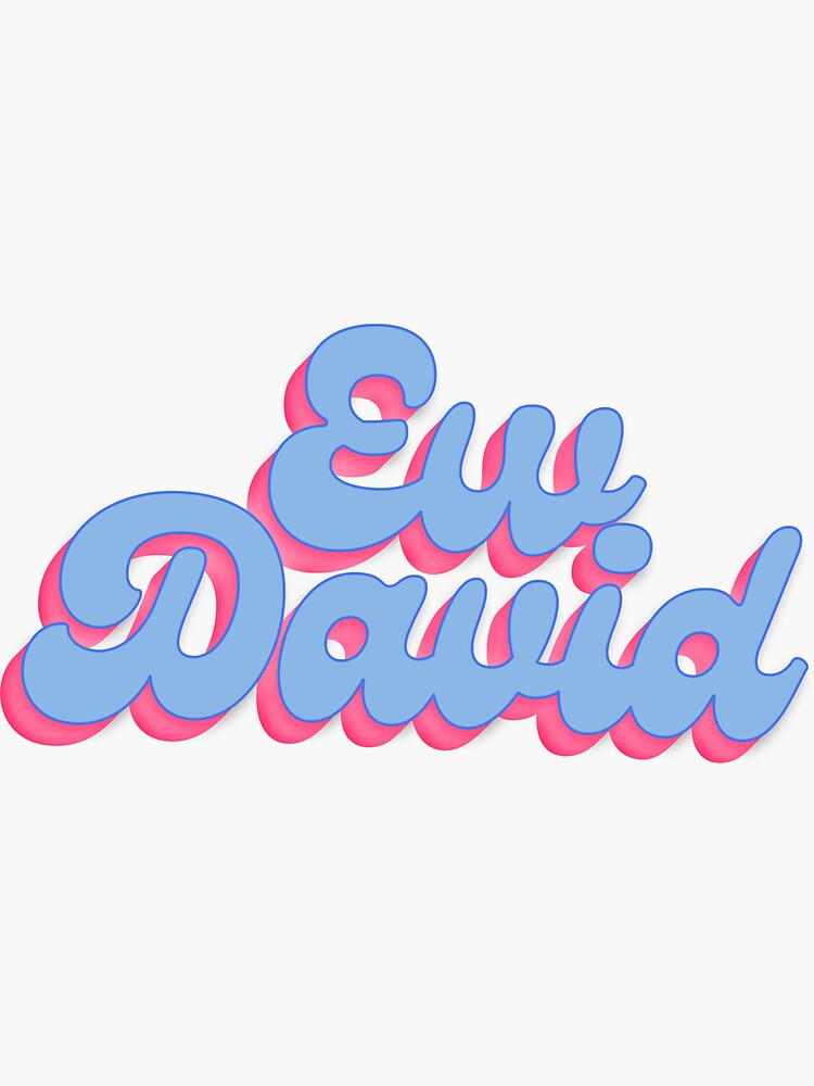 "Ew David Retro Meme Colorful TV Joke" Sticker for Sale by ...