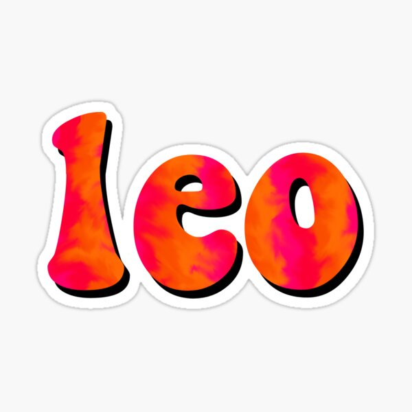 "leo" Sticker for Sale by wordswithfonts | Redbubble