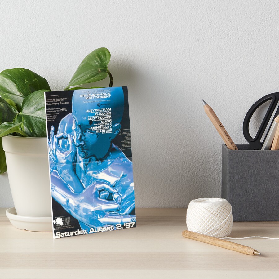 "Y2K BLUE RAVE FLYER" Art Board Print for Sale by Glossypop | Redbubble