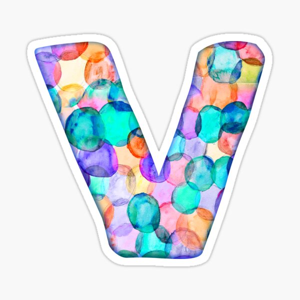 "Letter V" Sticker for Sale by Paoanne | Redbubble
