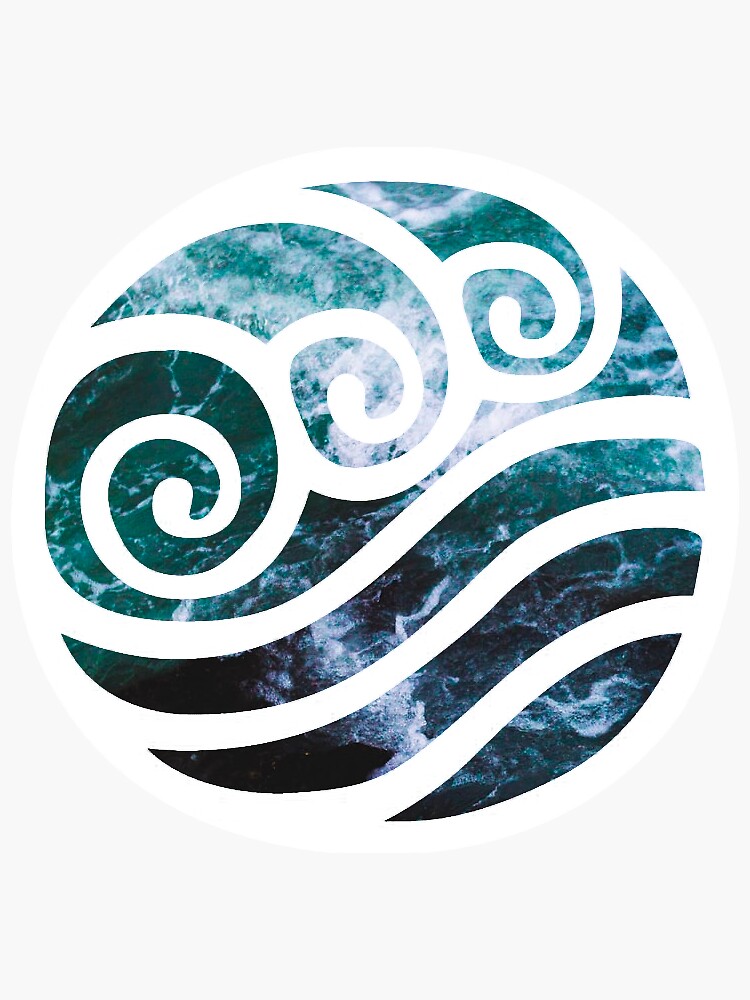 "Water Bender Symbol" Sticker for Sale by jakedelsignore | Redbubble