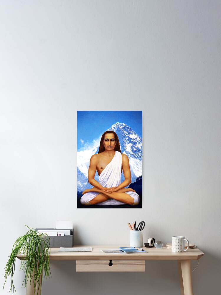 "Mahavatar Babaji In Lotus Posture In Himalayas" Poster for Sale by ...