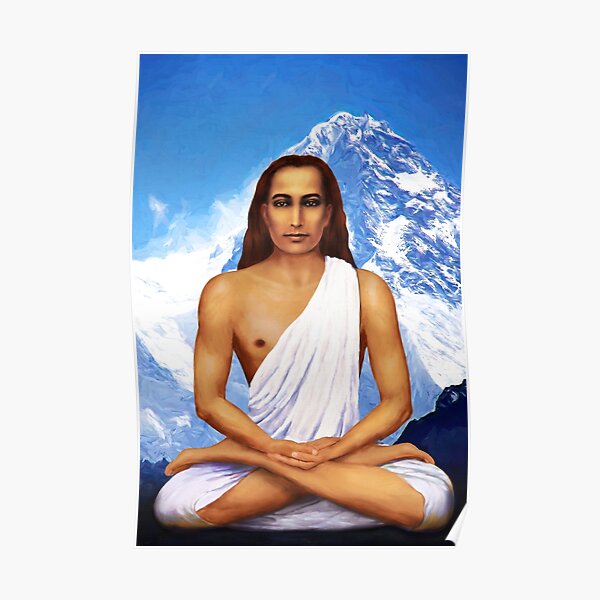 "Mahavatar Babaji In Lotus Posture In Himalayas" Poster for Sale by ...