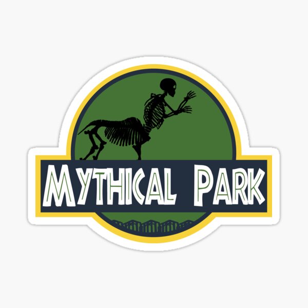 "Mythical Park Centaur Green-Yellow Logo" Sticker by JNHolmsInc | Redbubble