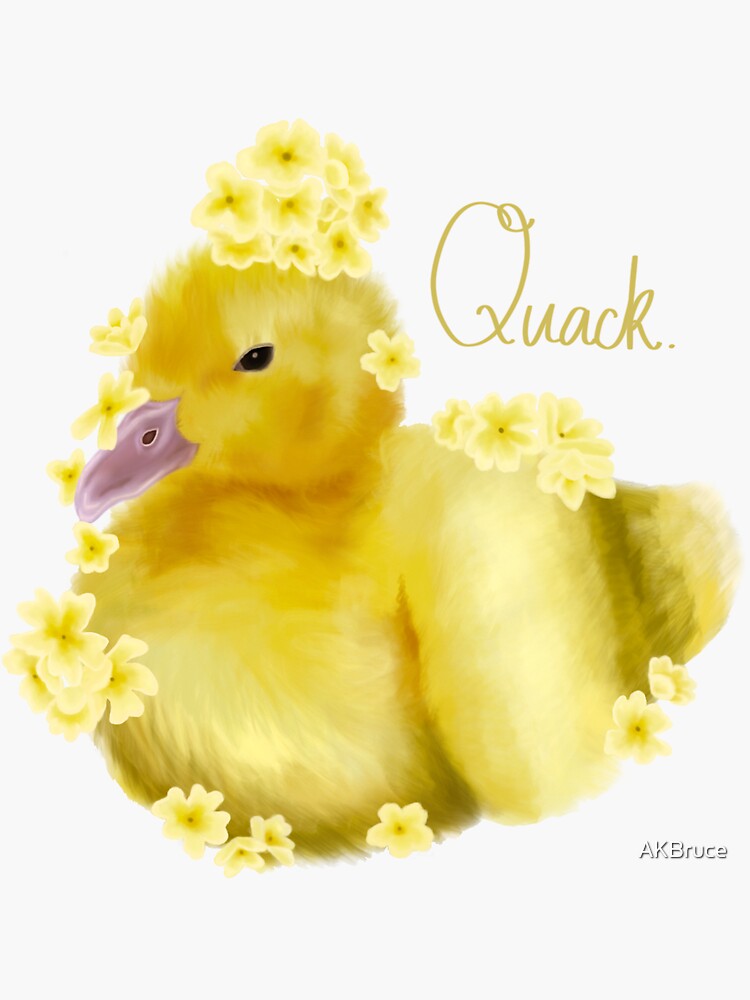 "Quack w word no background" Sticker for Sale by AKBruce | Redbubble