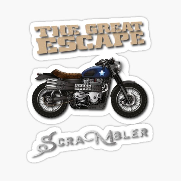 "Escape Artist" Sticker for Sale by Scramblercustom | Redbubble