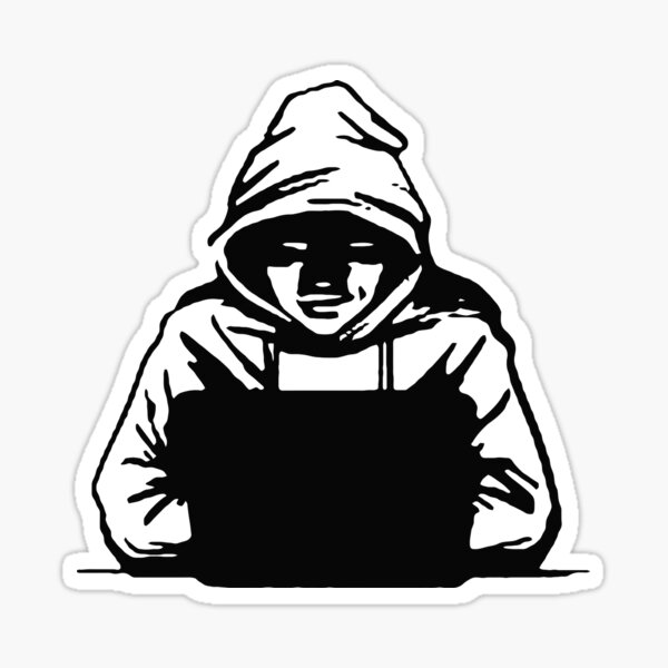 "Hacker in Hoody" Sticker for Sale by KingSlayer80 | Redbubble