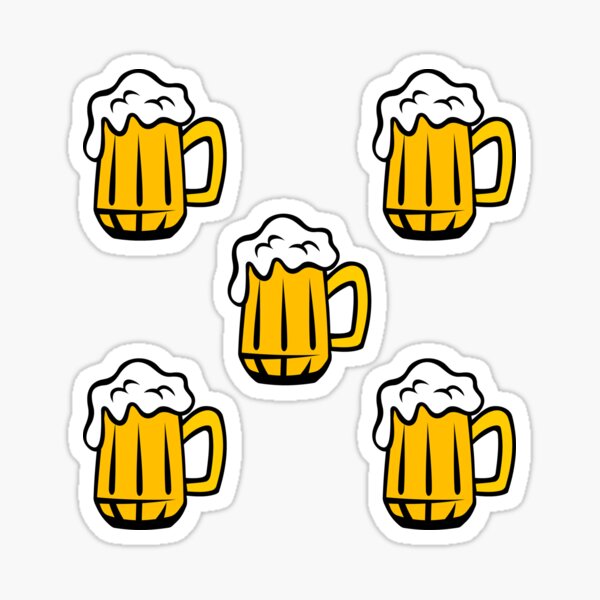 "Beer sticker pack" Sticker for Sale by stelsanc | Redbubble