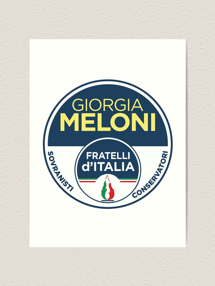 "Fratelli D'Italia Giorgia Meloni Face Mask" Art Print for Sale by ...