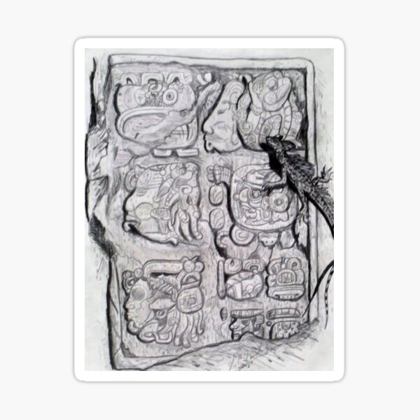 "Mayan Glyphs" Sticker by Jedro | Redbubble