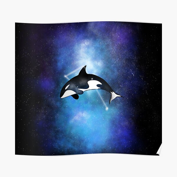 "Orca, Killer whale galaxy art" Poster for Sale by faztheartnoob ...