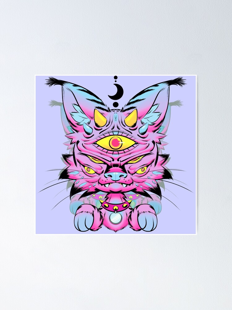 "Monster Bobcat Kitten" Poster by gorillaprutt | Redbubble