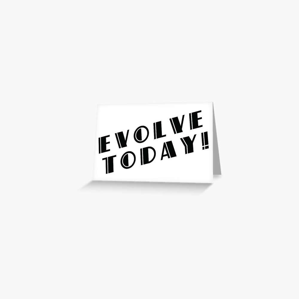 "BioShock – Evolve Today! (Black)" Greeting Card by PonchTheOwl | Redbubble