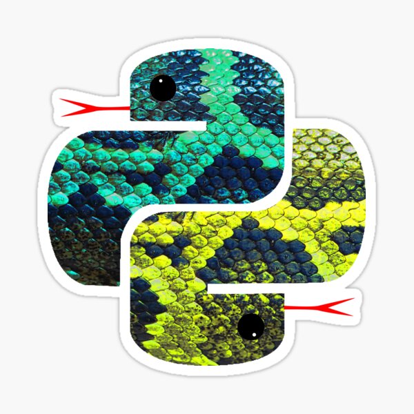 "Snake skin Python logo" Sticker for Sale by Tankwa | Redbubble
