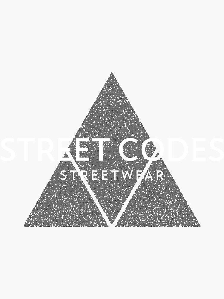 "Pyramid street codes streetwear design clothing brand" Sticker for ...