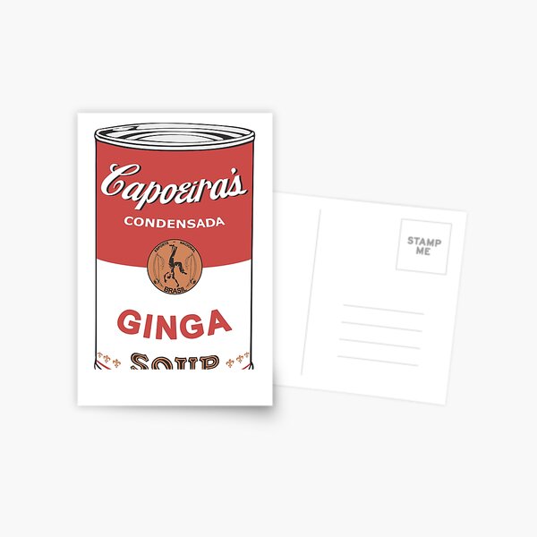 "Capoeira Andy Warhol Soup - Ginga Pop Art (on black)" Postcard by ...