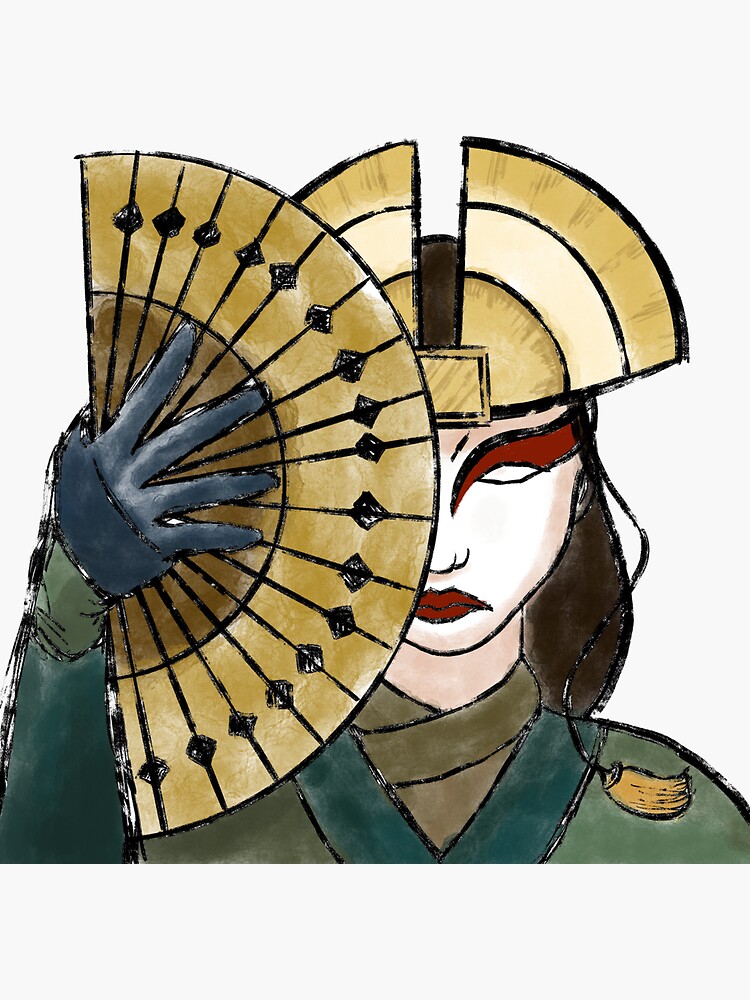 "Avatar Kyoshi" Sticker for Sale by sunnyfuldraws | Redbubble