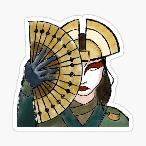"Avatar Kyoshi" Sticker for Sale by sunnyfuldraws | Redbubble