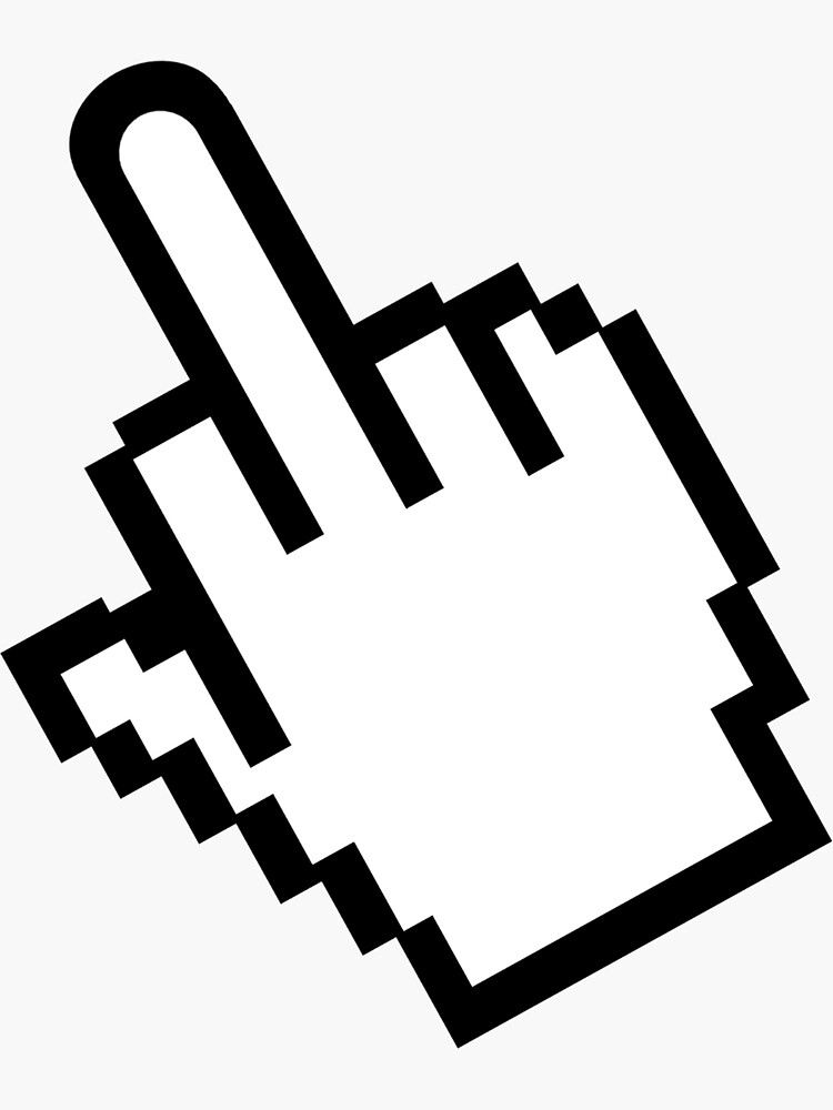 "middle finger pointer" Sticker by phari | Redbubble