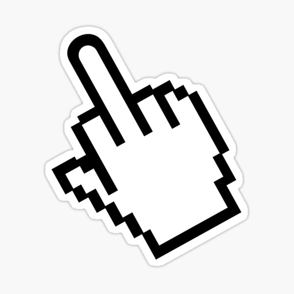 "middle finger pointer" Sticker by phari | Redbubble