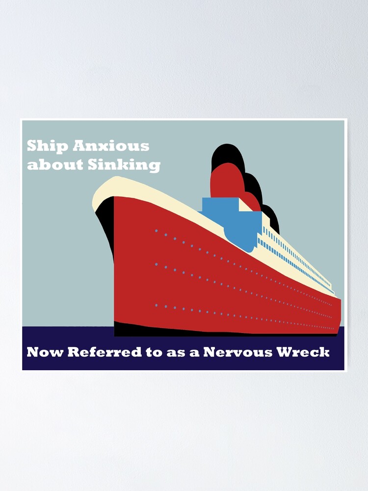 "Nervous Wreck" Poster by PillowPuns | Redbubble