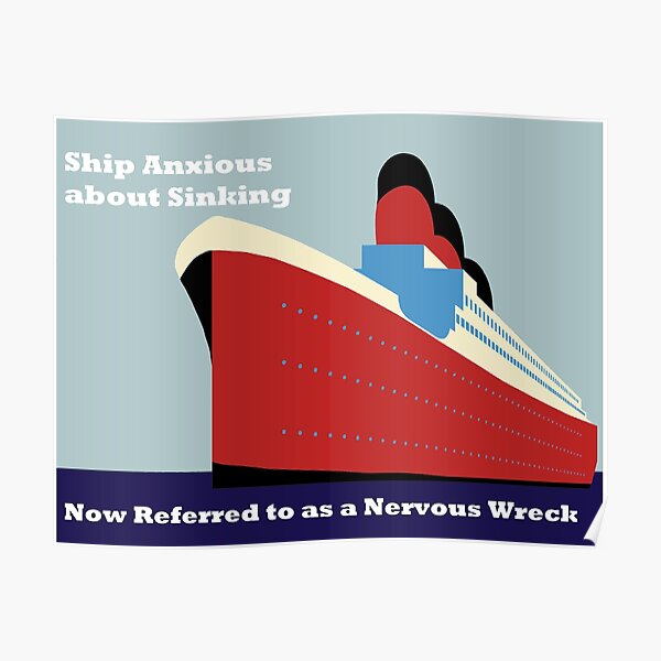 "Nervous Wreck" Poster by PillowPuns | Redbubble