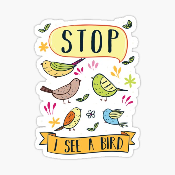 Binocular Bird Watching Stickers | Redbubble