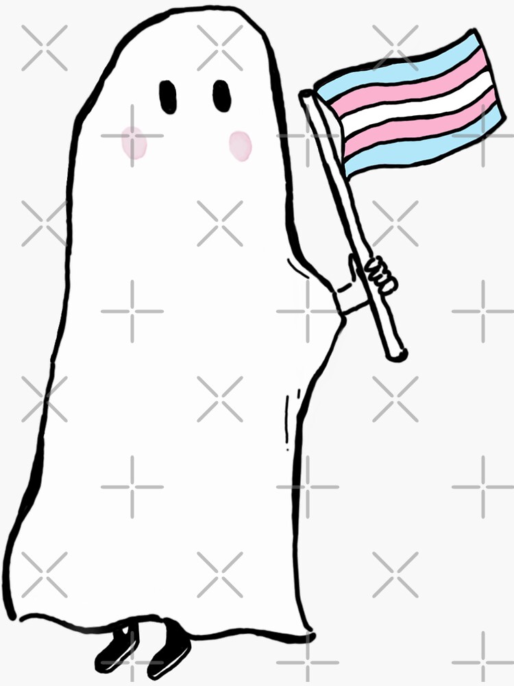 "little trans ghost" Sticker for Sale by saz- | Redbubble
