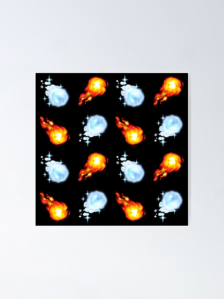 "It’s Raining FIRE & ICE Balls!" Poster for Sale by epinkb | Redbubble