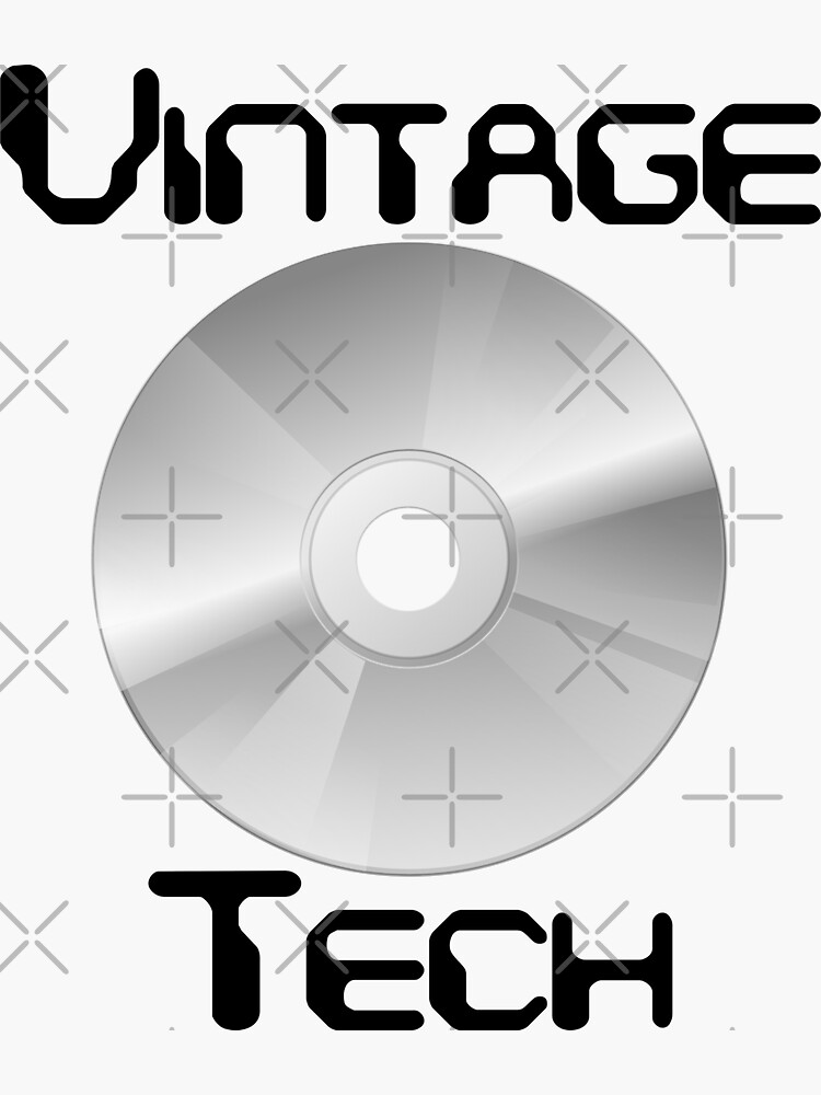 "Vintage Tech - CD Old Retro Technology" Sticker by VintageTC | Redbubble
