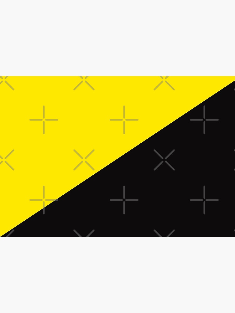 "Ancap flag black and yellow Anarchocapitalism flag (Real printed ...