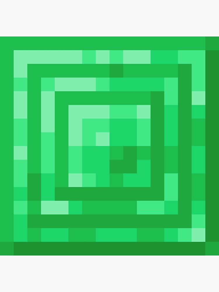 "Minecraft - Emerald" Poster by mcblockpillow | Redbubble