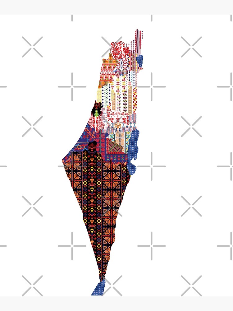 "Embroidered map of Palestine " Mounted Print for Sale by Maya-amer ...