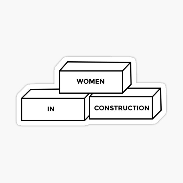"Women in Construction Stacked Bricks" Sticker for Sale by iqian ...