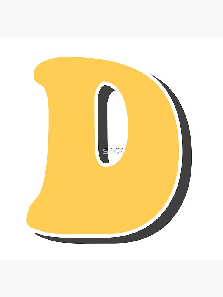 "Yellow letter D" Poster for Sale by slvx | Redbubble