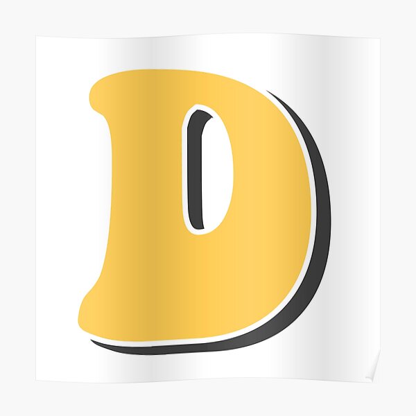 "Yellow letter D" Poster for Sale by slvx | Redbubble