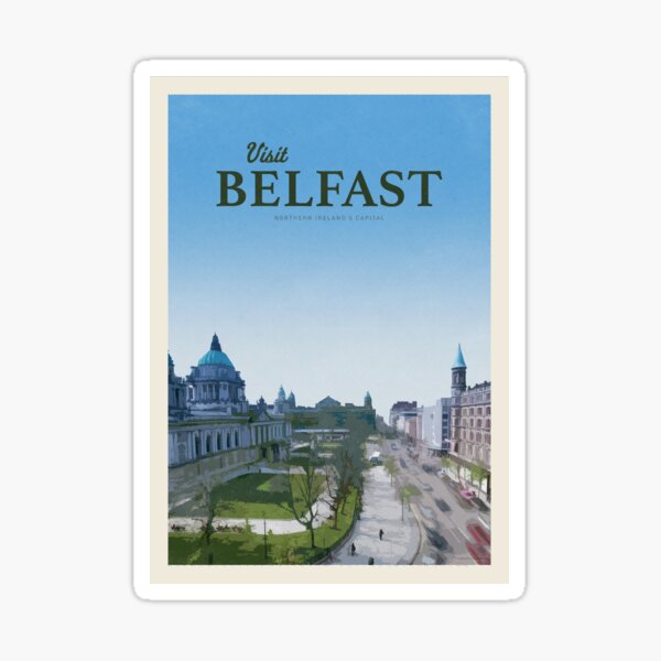 "Visit Belfast " Sticker for Sale by CallumGardiner | Redbubble