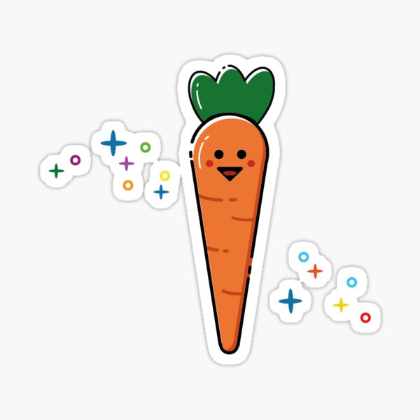 "cute carrot " Sticker by Mhf-artwork | Redbubble